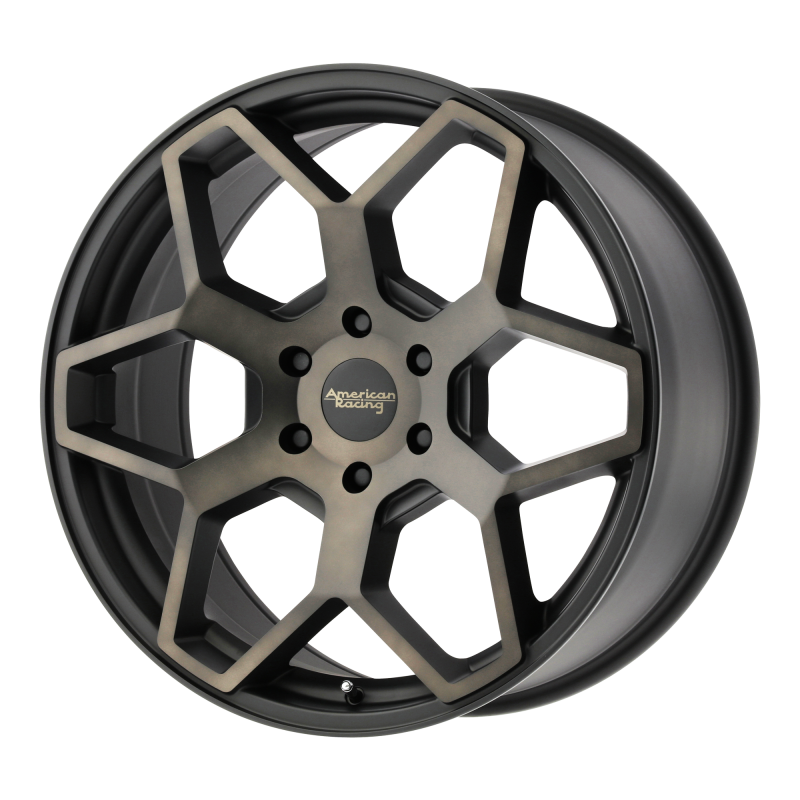 20 x 8.5 AR916 Satin Black With Dark Tint Clear Coat 6X5.5 - 5.34" BS