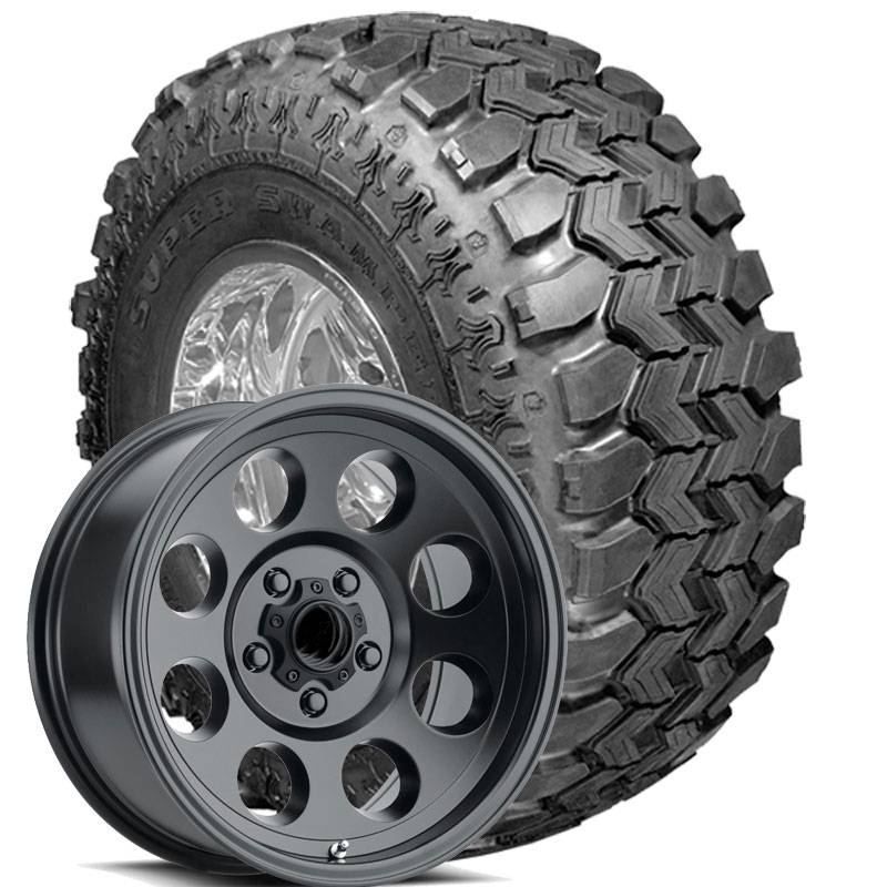 Swamper SSR Radial On 15x8 Tracker II Black, 49% OFF